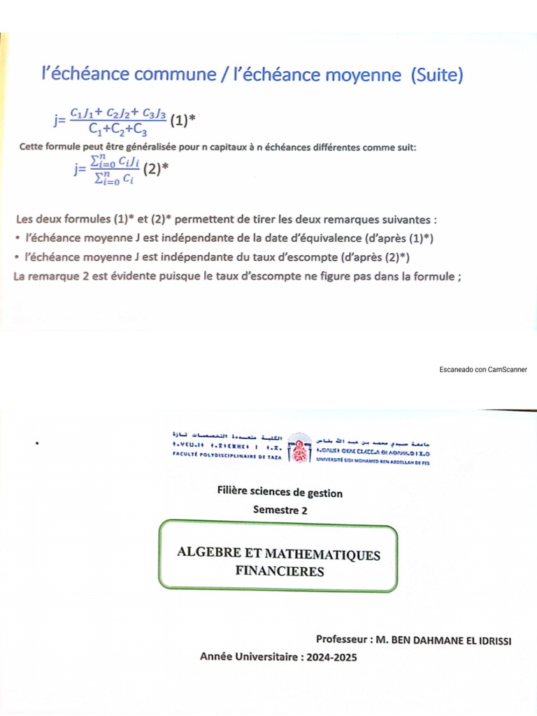 Math Financiéres Int Et Chp12 {Amina} | PDF