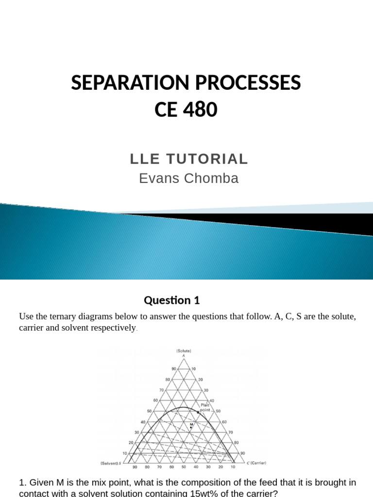 Ternary Diagram Separation Processes Guide | PDF