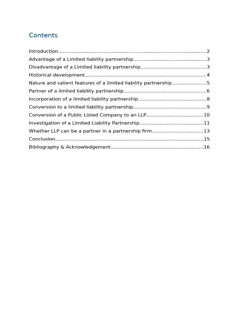 Understanding Limited Liability Partnerships | PDF | Limited Liability ...
