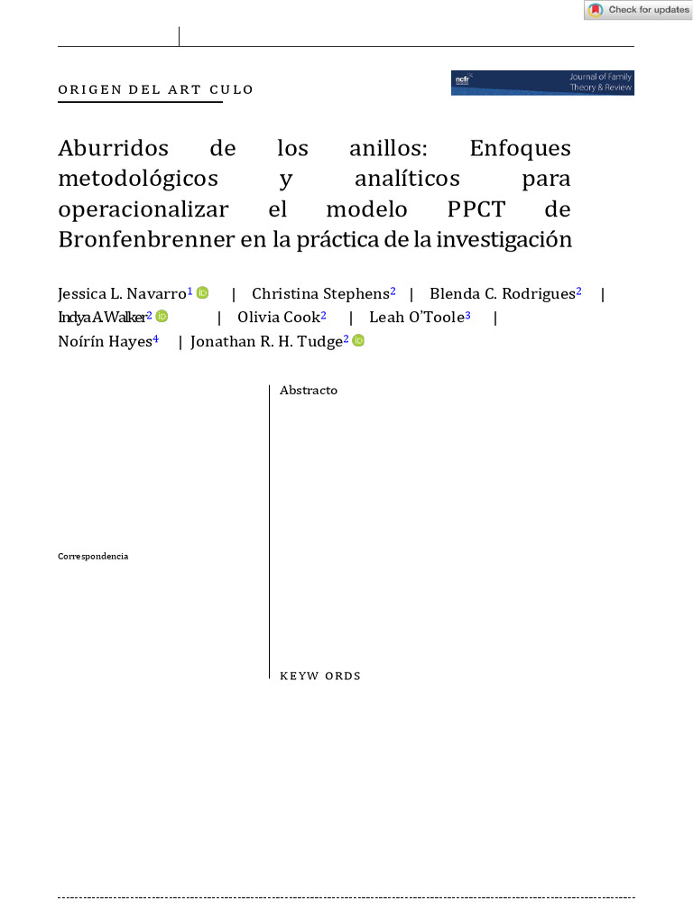 Guía práctica del modelo PPCT de Bronfenbrenner | PDF | Investigación ...