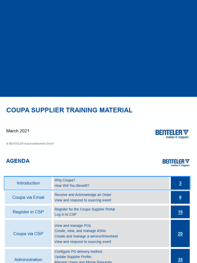 Coupa Supplier Portal Training Guide | PDF | Point Of Sale | Login