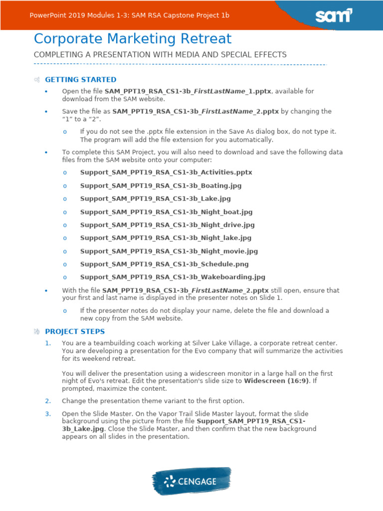 Instructions_SAM_PPT19_RSA_CS1-3b | PDF | Microsoft Power Point | Computing