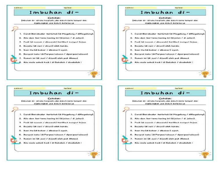 Imbuhan Di | PDF