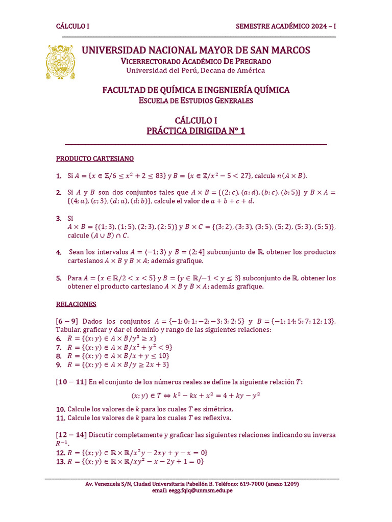 Práctica Dirigida 1. Relaciones | PDF