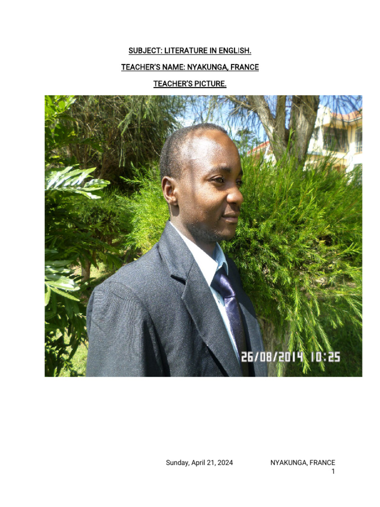 Literature in English Notes | PDF | Oral Tradition | Literary Theory