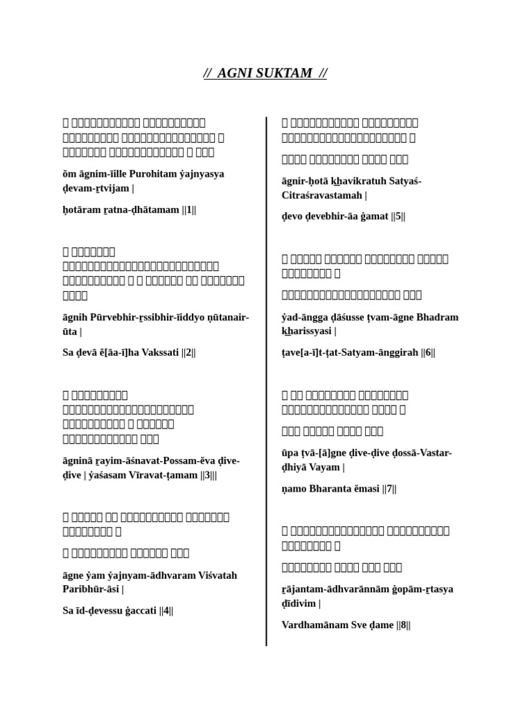 Agni Suktam | PDF