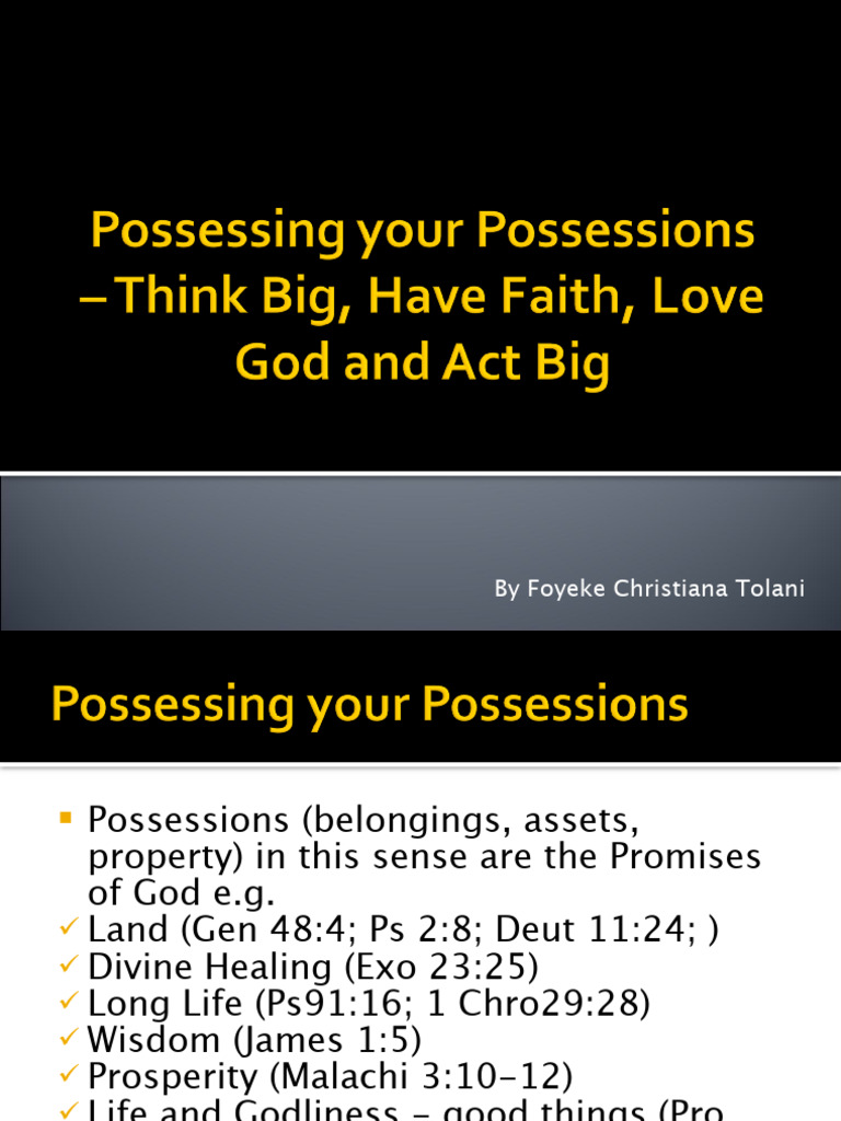 Possessing Your Possessions | PDF