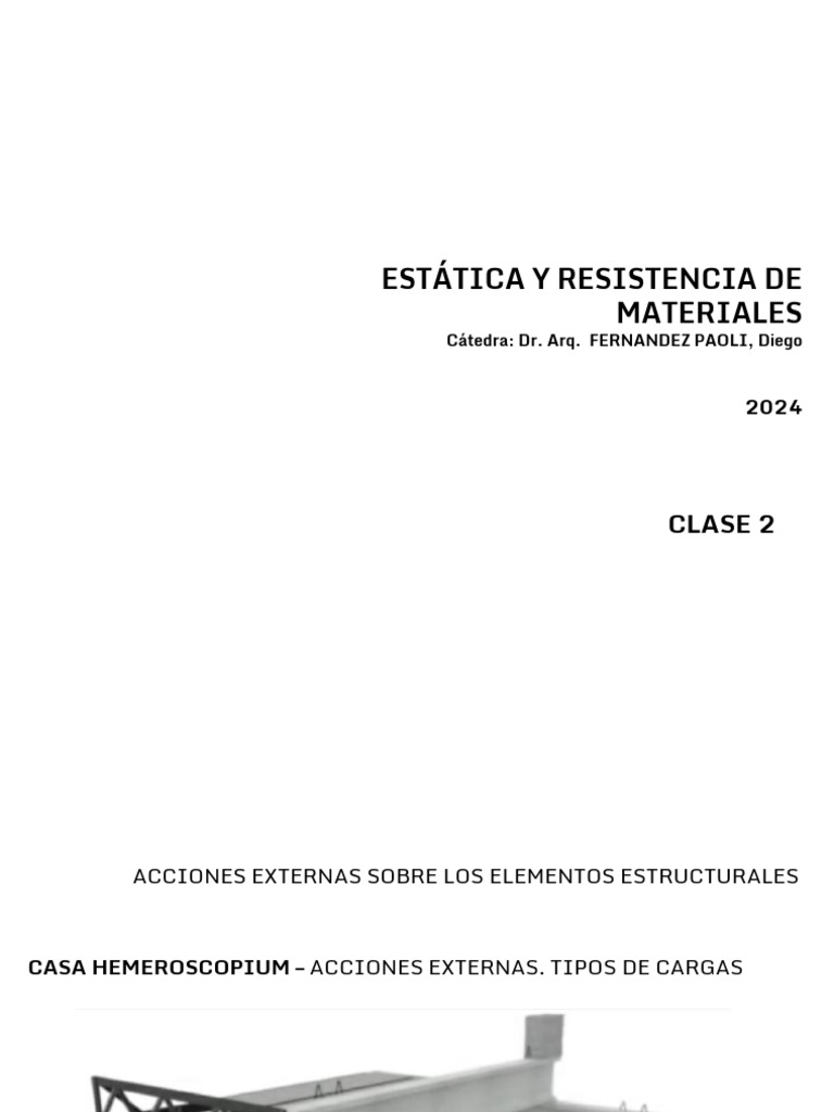 02 Clase Acciones Externas | PDF | Ingeniería de Edificación | Ingeniería estructural