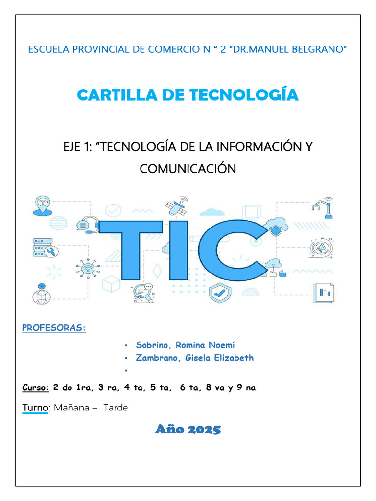 Cartilla de TIC 2025 | PDF | Periférico | Hardware de la computadora