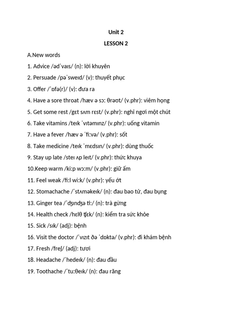 Unit 2 Lesson 2 | PDF