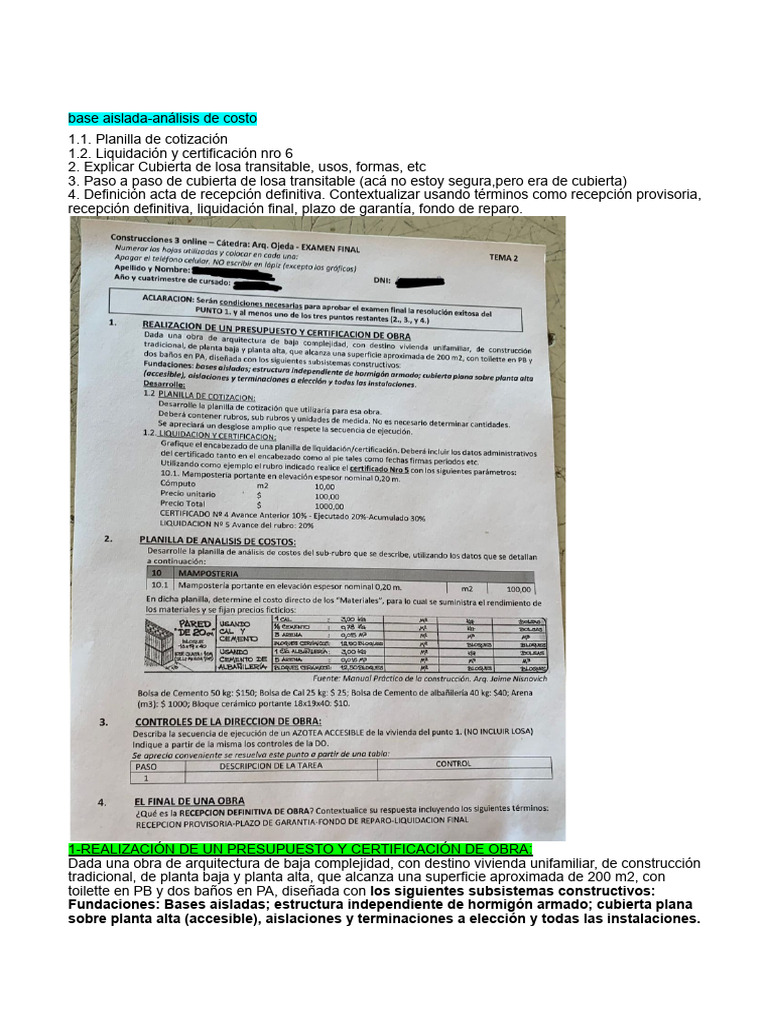 C3 Final | PDF | Yeso | Lima (Material)