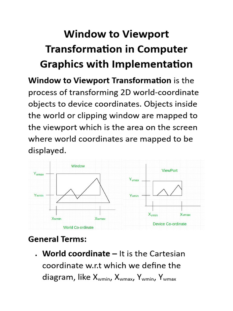 Unit 3.3 CGMA Window To Viewport | PDF