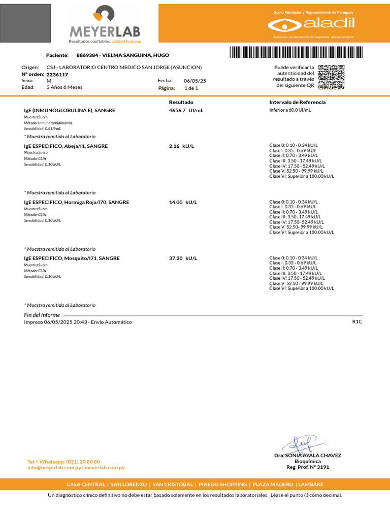 Lab Hugo Vielma | PDF | Especialidades Medicas