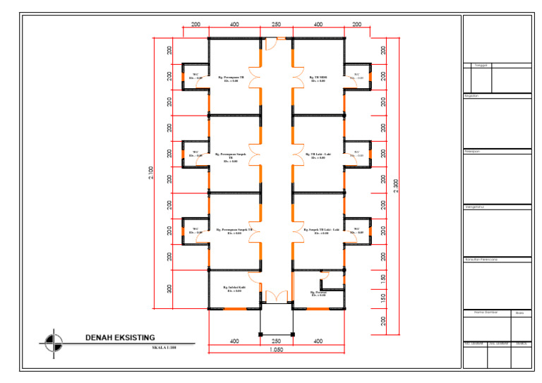 DENAH EKSISTING RG. MATAHARI | PDF