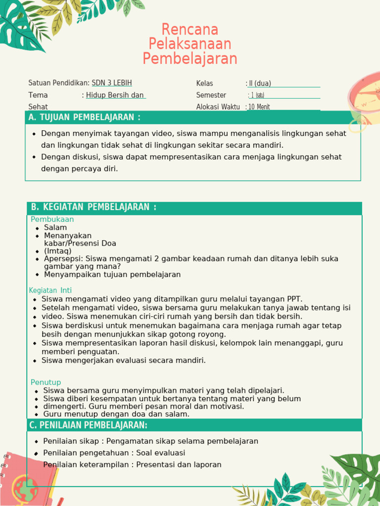 RPP 8 - Tugas 4 PKM - PPKN | PDF