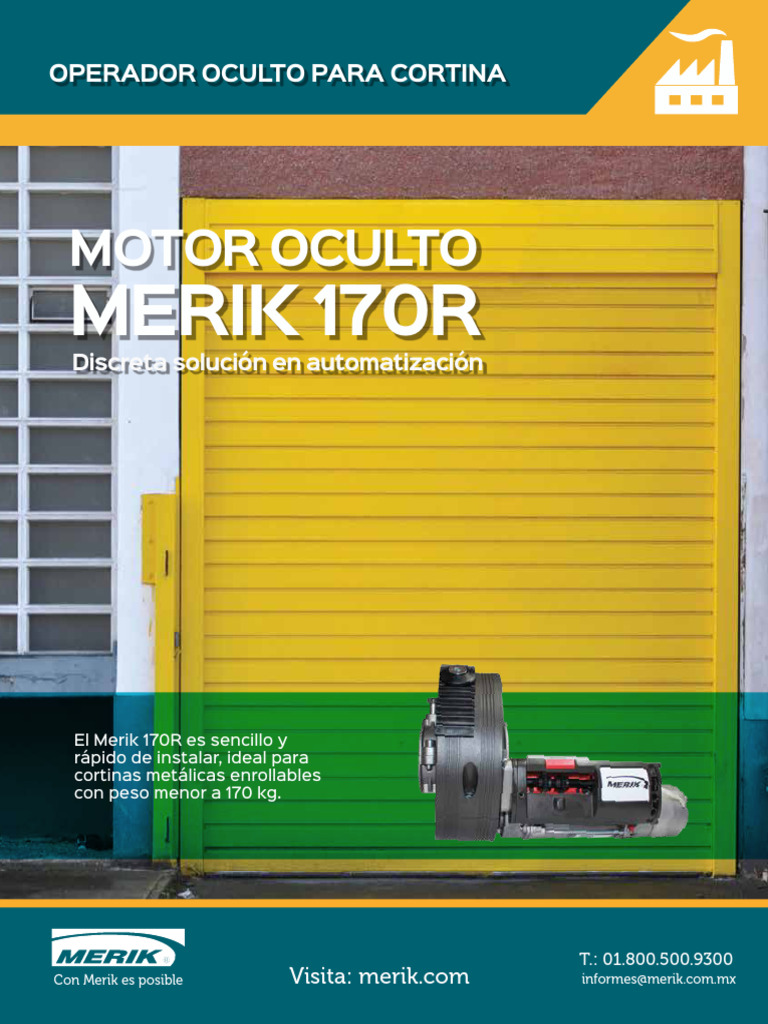 Motor Oculto Merik 170R para Cortinas | PDF | Cortina | Cambiar