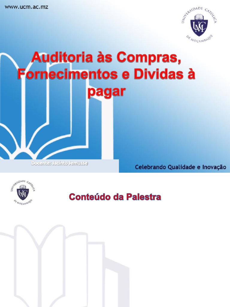 Aula 3 - Auditoria Às Compras, Fornecimentos e Dividas A Pagar | PDF ...