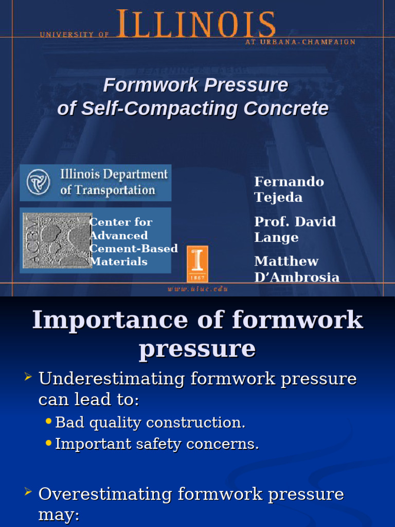 Formwork Pressures | PDF | Pressure | Materials