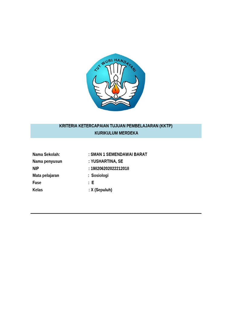 KKTP Sosiologi | PDF