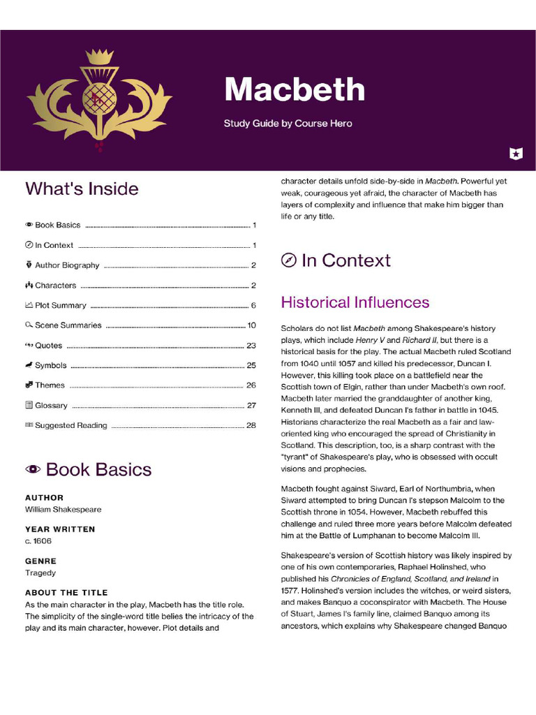 Macbeth Scene Analysis | PDF