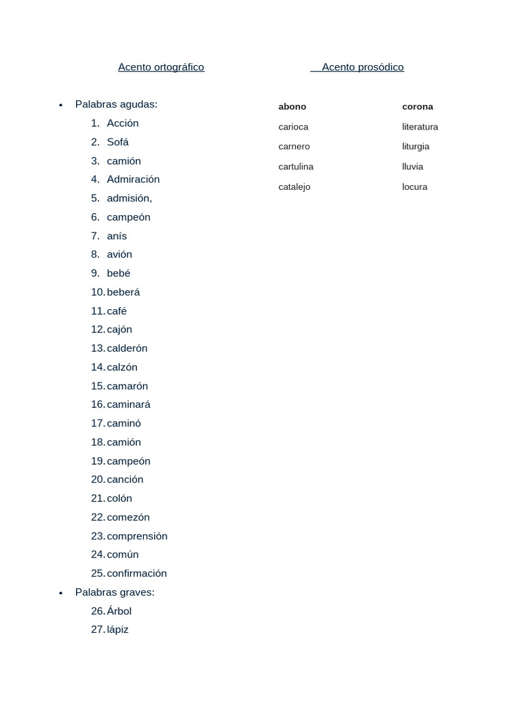Acento Ortográfico | PDF