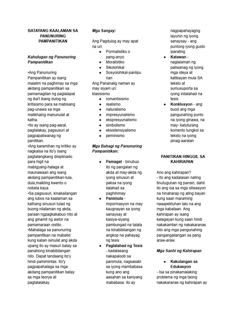 Soslit Reviewer | PDF