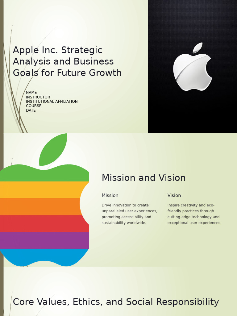 Apple Inc Strategic Analysis and Business Goals For Future Growth | PDF ...