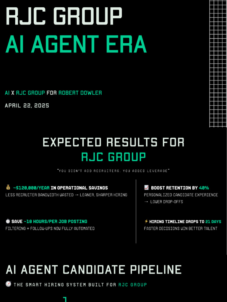 RJC Group's AI Agent BluePrint For Robert Dowler | PDF