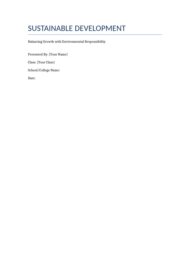 Sustainable Development Explained | PDF | Sustainability | Sustainable ...