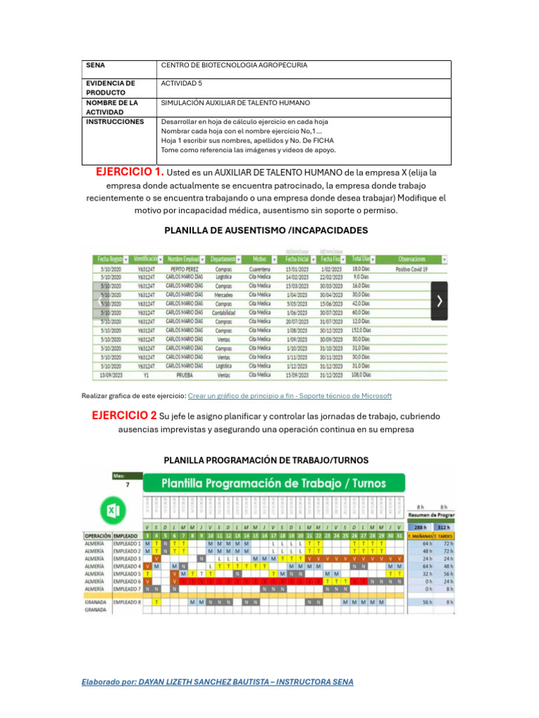 Actividad 5 Ejercicios Practicos RH | PDF | Microsoft Excel | Ciencias de la Computación