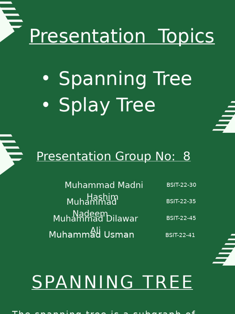 Spanning Tree & Splay Tree. | PDF | Discrete Mathematics ...