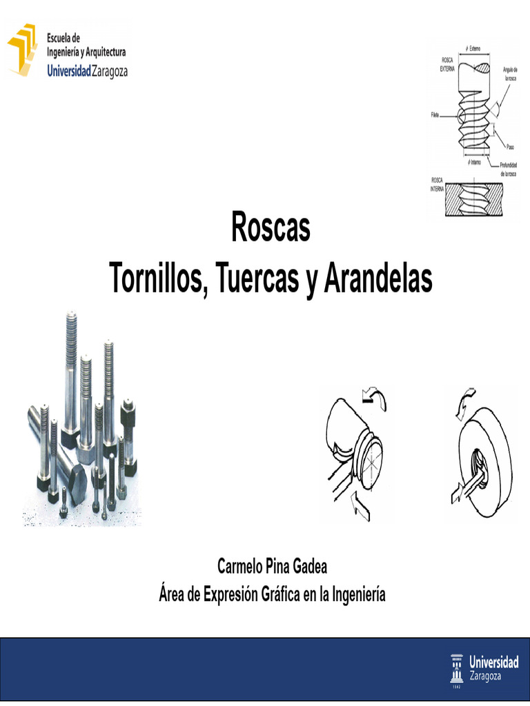 Roscas Tornillos Tuercas Arandelas | PDF | Tornillo | Arandela (Hardware)