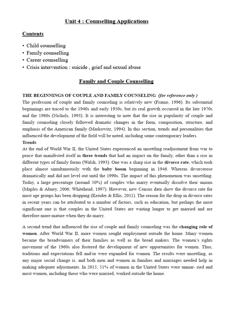 Unit 4 CP | PDF | Counseling Psychology | Psychotherapy