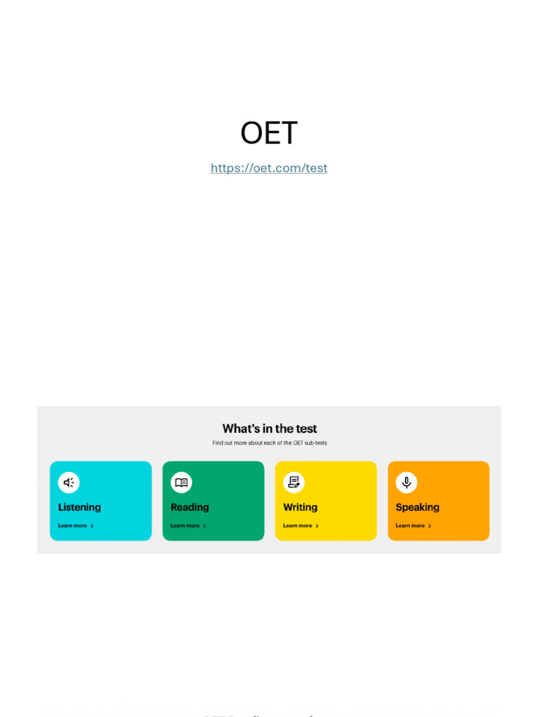 OET | PDF