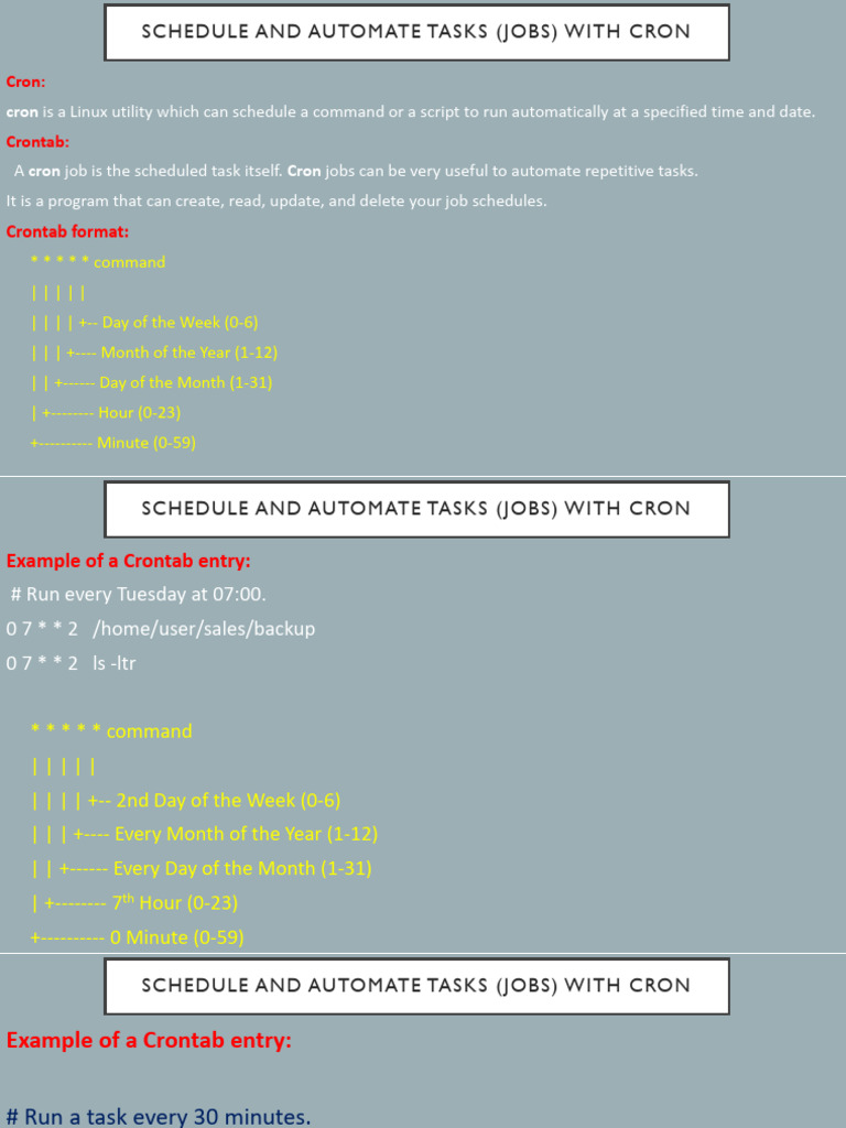 17.1 37 - Schedule and Automate Tasks With Cron | PDF