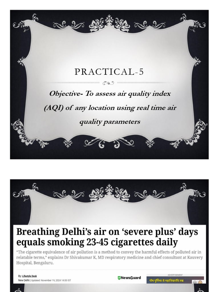 Practical-5: Objective-To Assess Air Quality Index (AQI) of Any ...