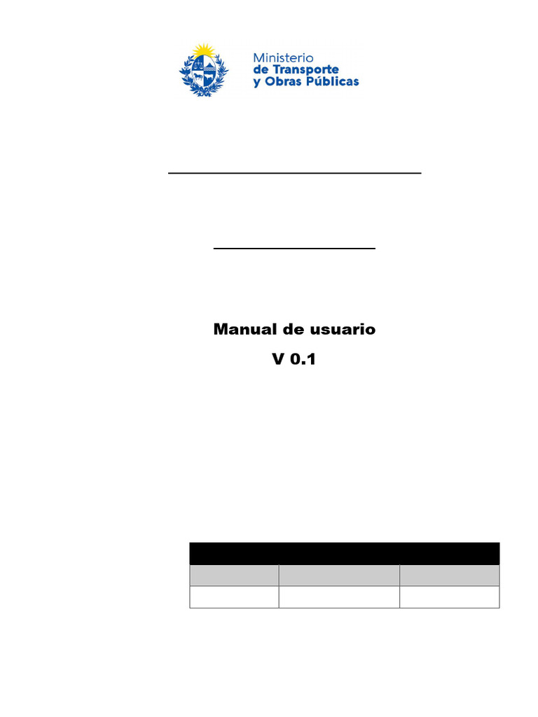 Manual de Usuario - Servicios Autorizados MTOP | PDF