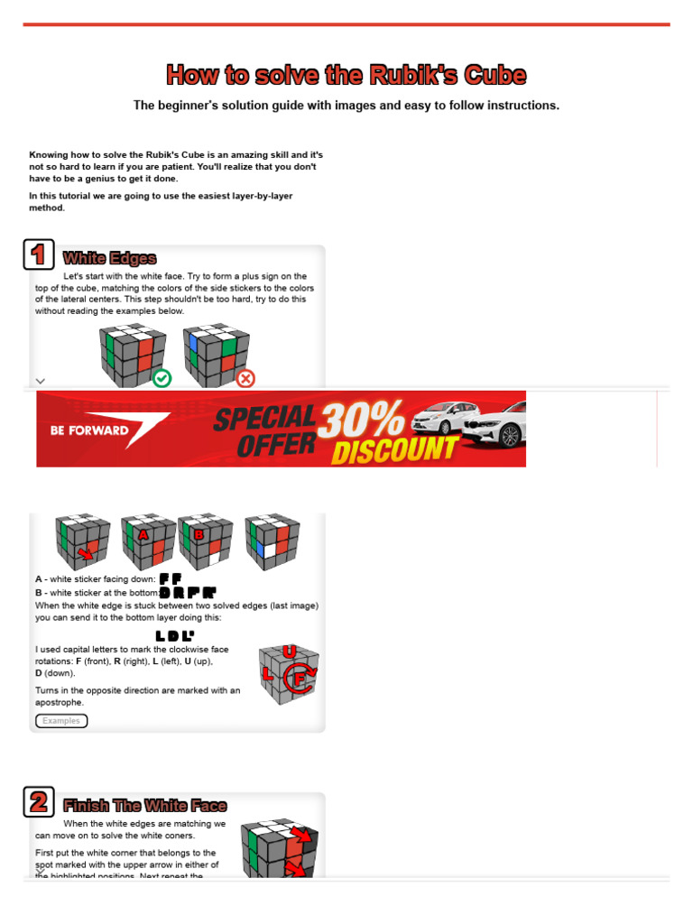 Online Rubik's Cube - Simulator, Solver, Tutorial, Timer | PDF | Logic ...