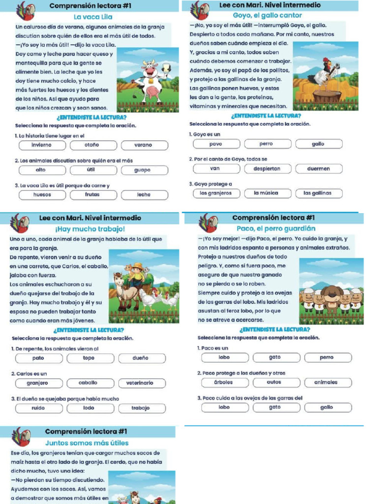 Cuentos para Comprensión Lectora | PDF
