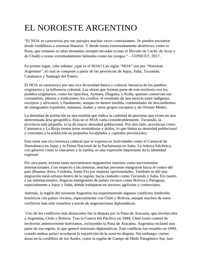 Proyecto Geo - NOA | PDF | Agricultura | Deforestación