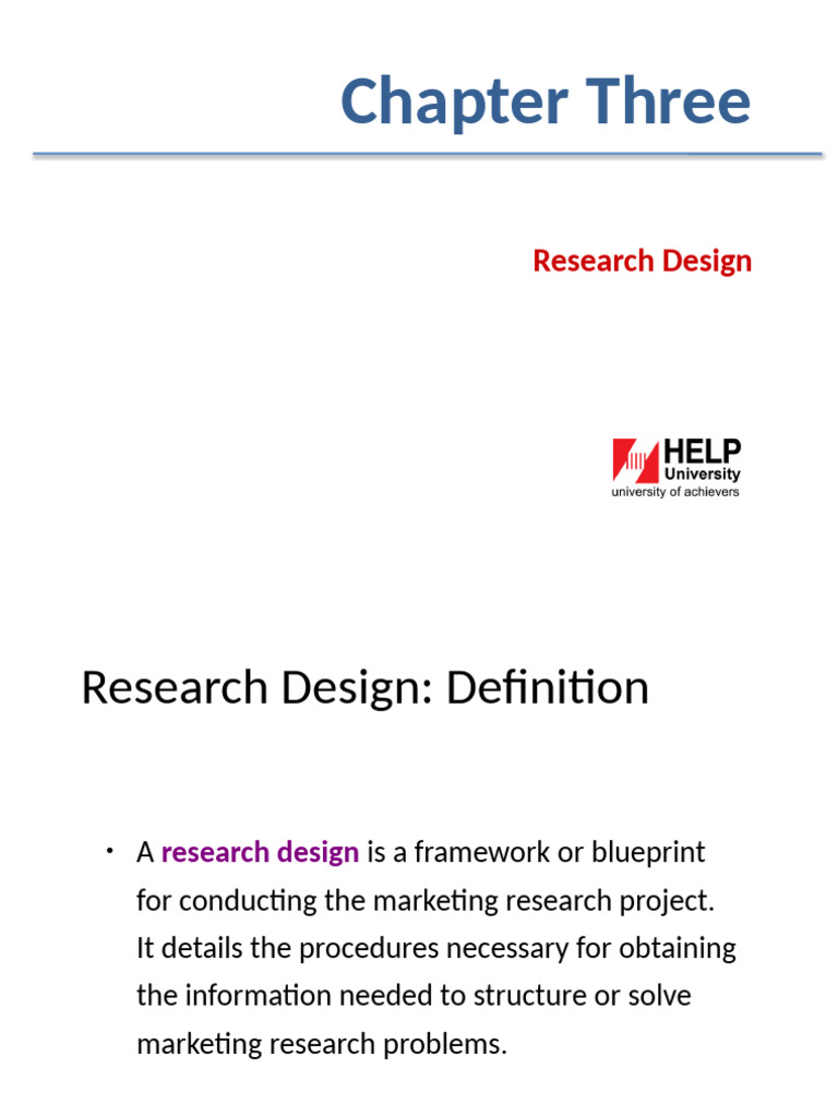 Chapter Three: Research Design | PDF | Quantitative Research | Sampling (Statistics)