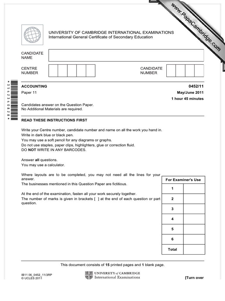 University of Cambridge International Examinations International ...