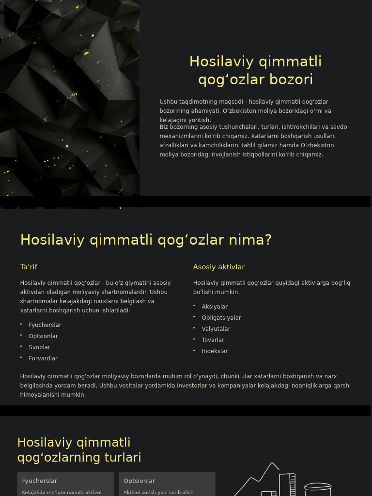 Hosilaviy Qimmatli Qog'Ozlar | PDF