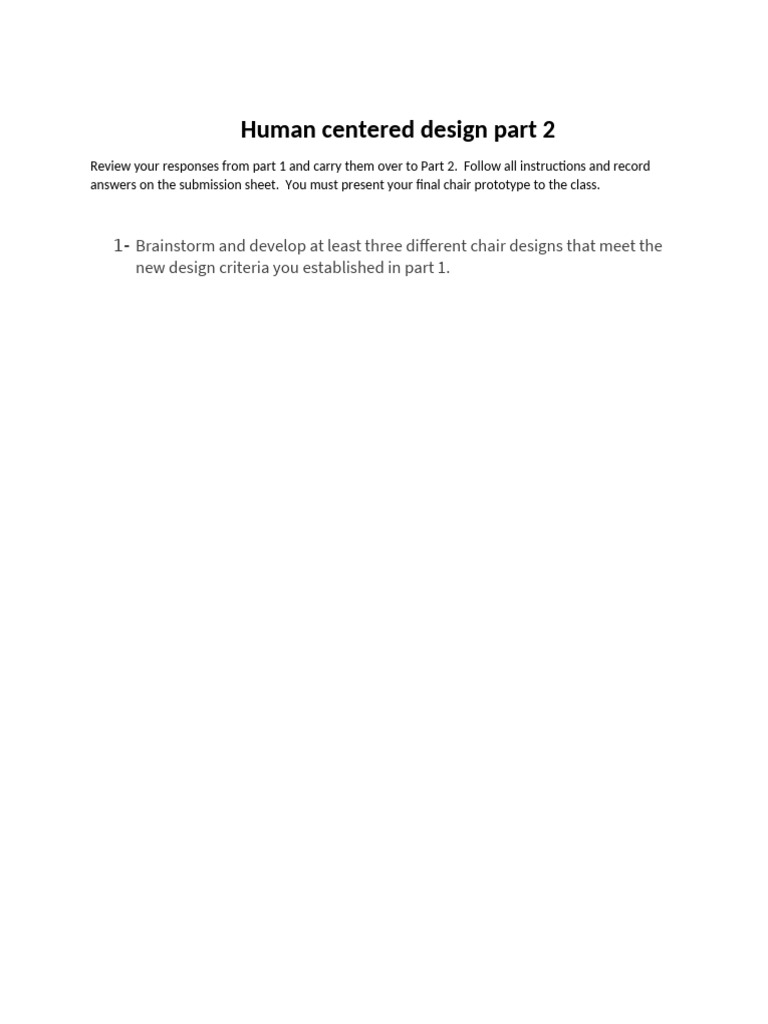 Chair Design Prototype Development | PDF | Chair | Anthropometry