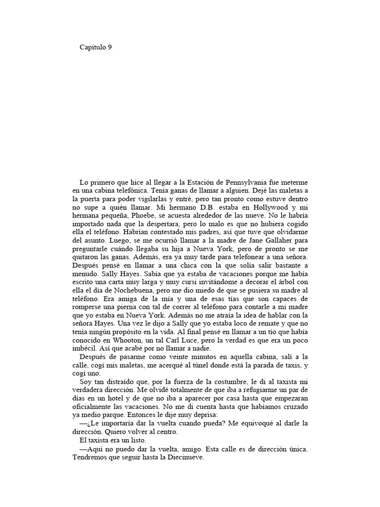 Cap 9 El Guardián Entre El Centeno | PDF | Verdad