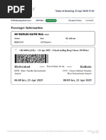 IndiGo Flight Ticket Sample 2025 | PDF