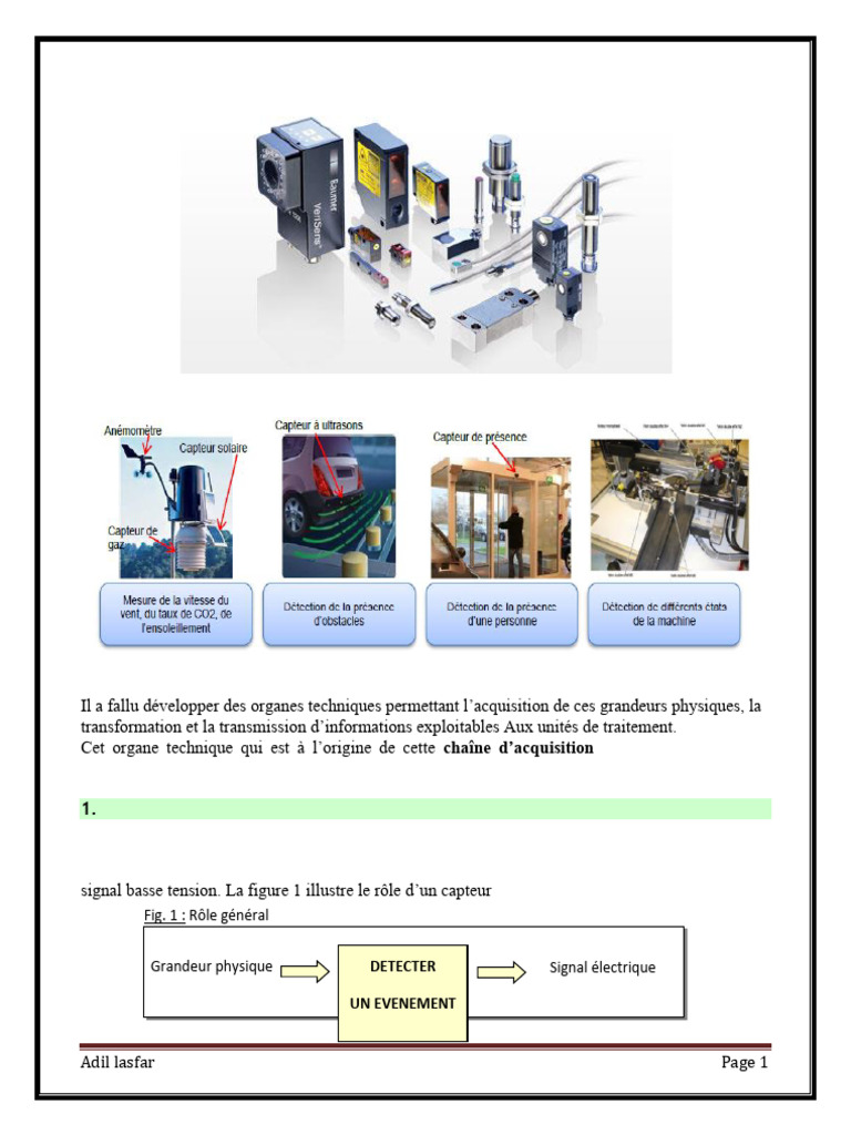 Types de capteurs industriels expliqués | PDF | Capteur | Thermocouple