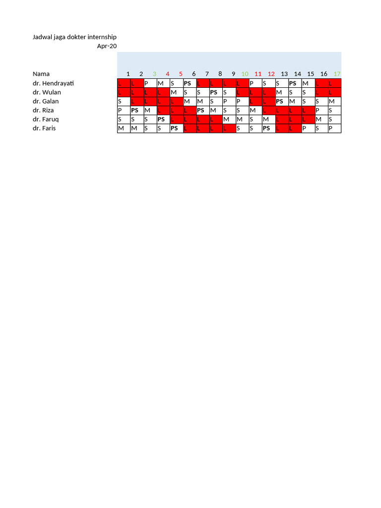 Jadwal Iship April 2020 | PDF