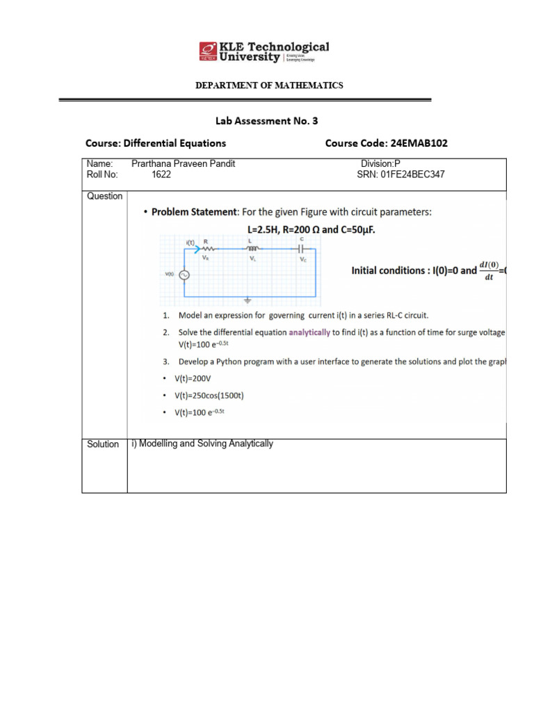 Lab Assesment 3 Set 2 - 1622 | PDF