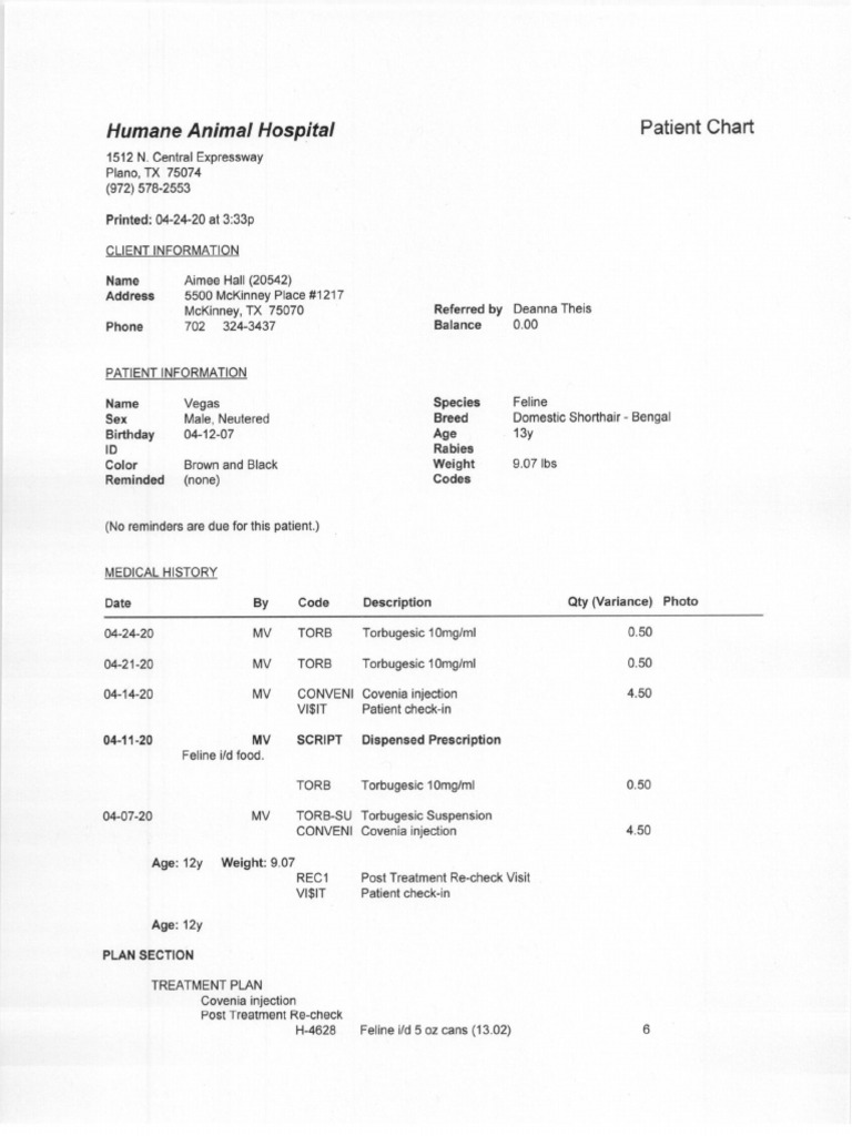 Vegas Hall Med Recs | PDF